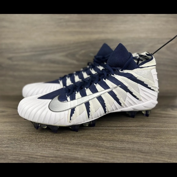 Nike | Shoes | Size 5 Nike Alpha Menace Elite Td White Navy Football ...